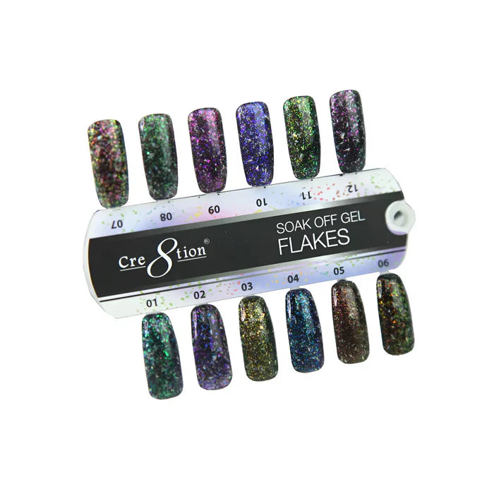 Cre8tion Color Chart - Flakes Gel 12 colors – muasupply.com