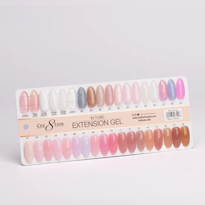 Creation Color Chart - Poly Gel-Extension Gel In Tube 36 Colors ...